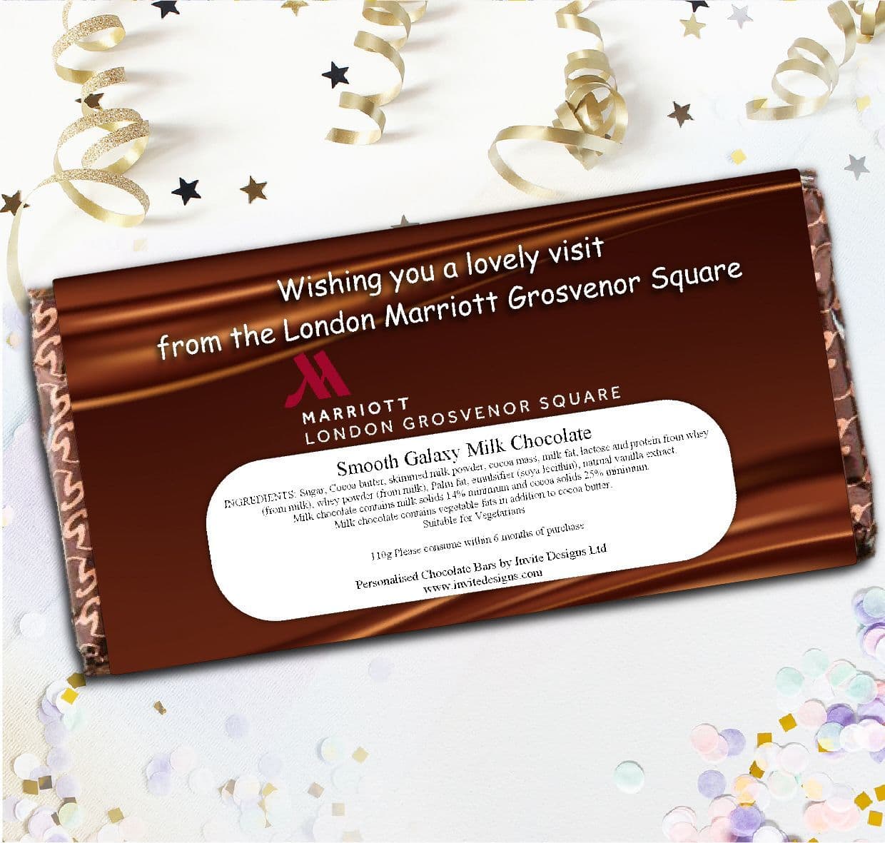 Personalised Welcome Chocolate Bar - Use for Marriott Hotel Only