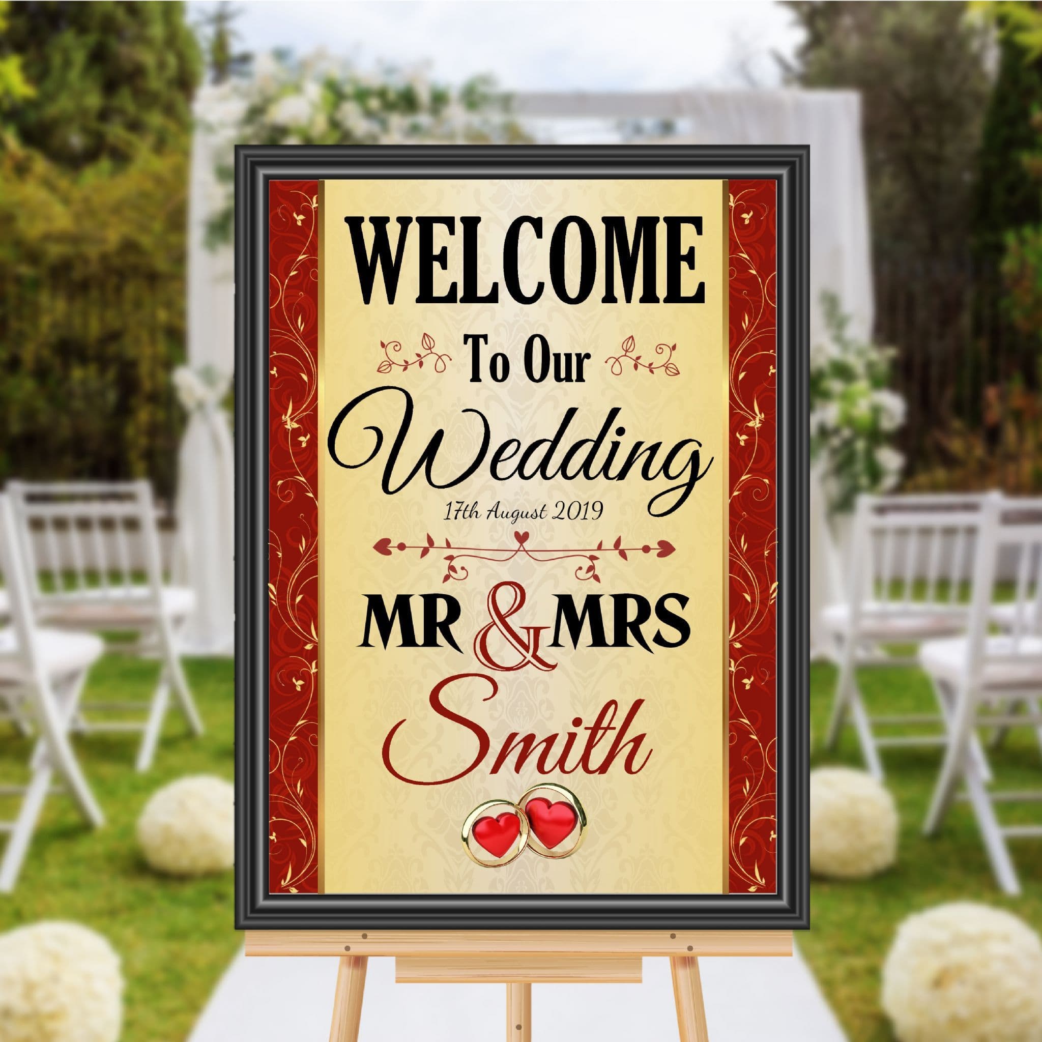 Personalised Welcome to our Wedding Sign Poster Banner - Print N176