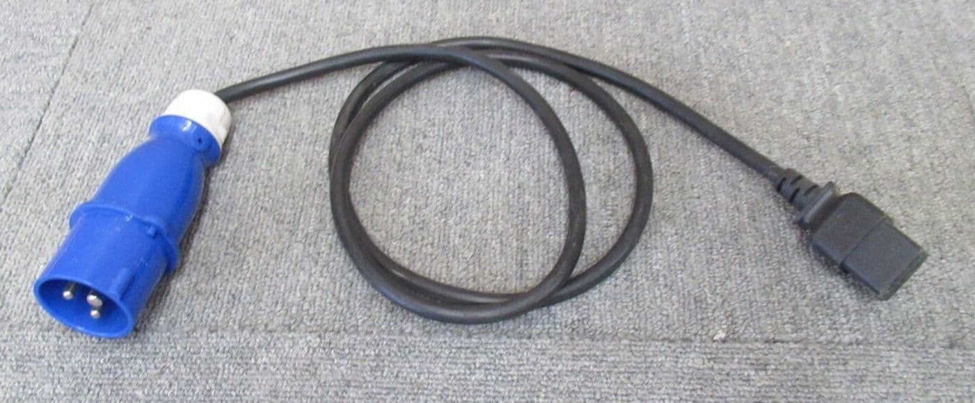 1 5M IEC C19 Female To IP44 16A PCE Commando Blue Plug Male Power Lead ...