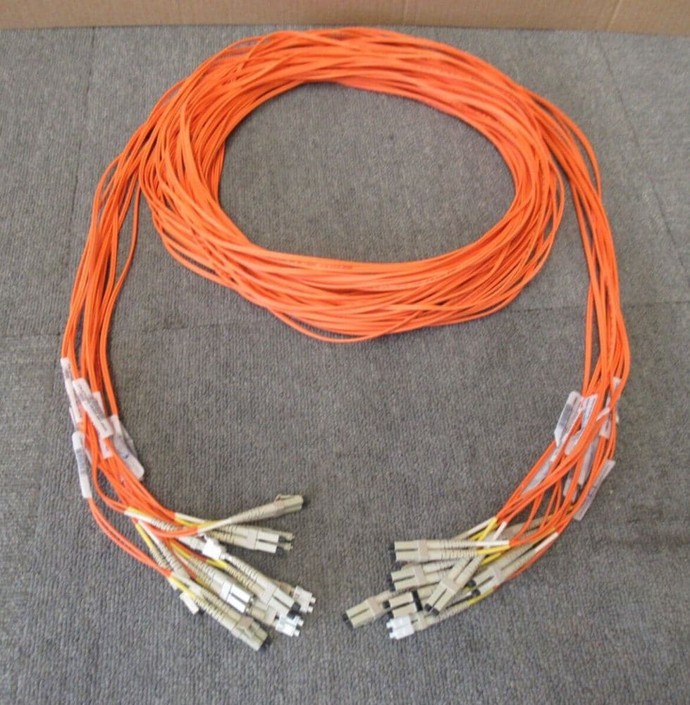 10 x Dell TH263 5M Orange Multimode Duplex 50/125 LC To LC Fiber Optic ...