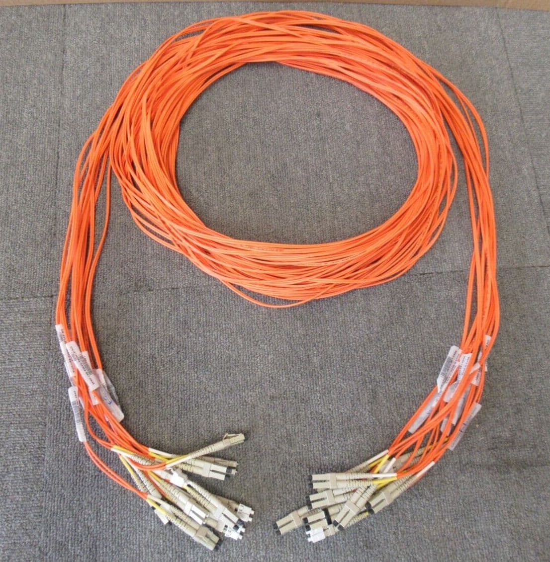 10 x Dell TH263 5M Orange Multimode Duplex 50/125 LC To LC Fiber Optic ...