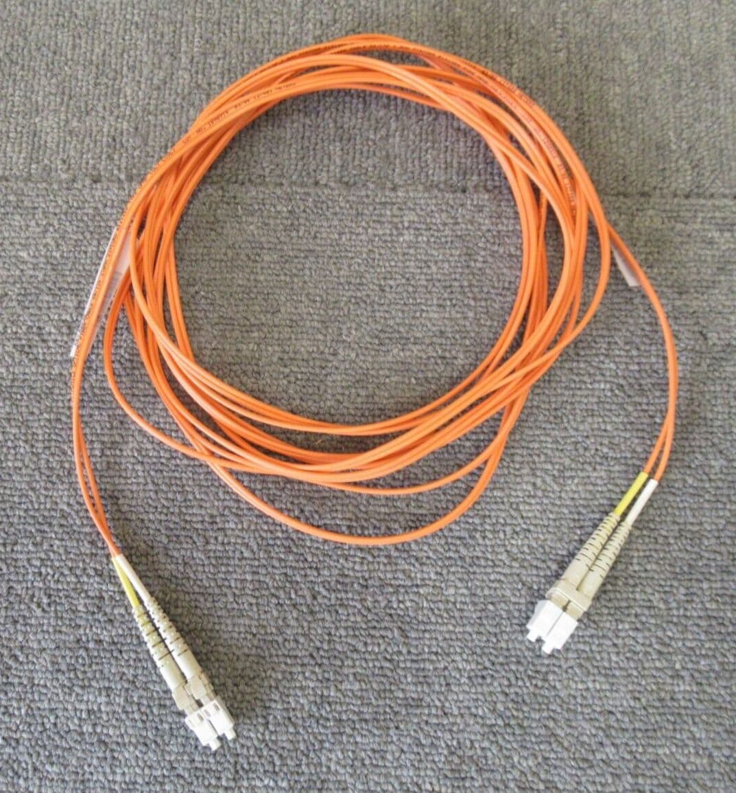 10 x Dell TH263 5M Orange Multimode Duplex 50/125 LC To LC Fiber Optic ...