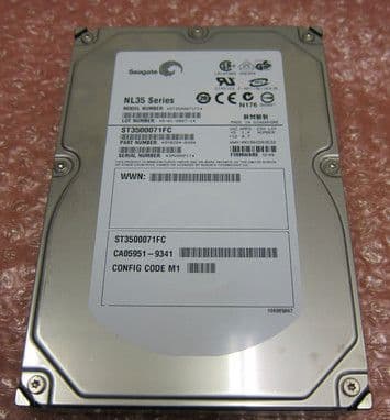 10 x Seagate 500GB 7 2K 4Gb Dual Channel FC FATA NL35 Hard Drive ...