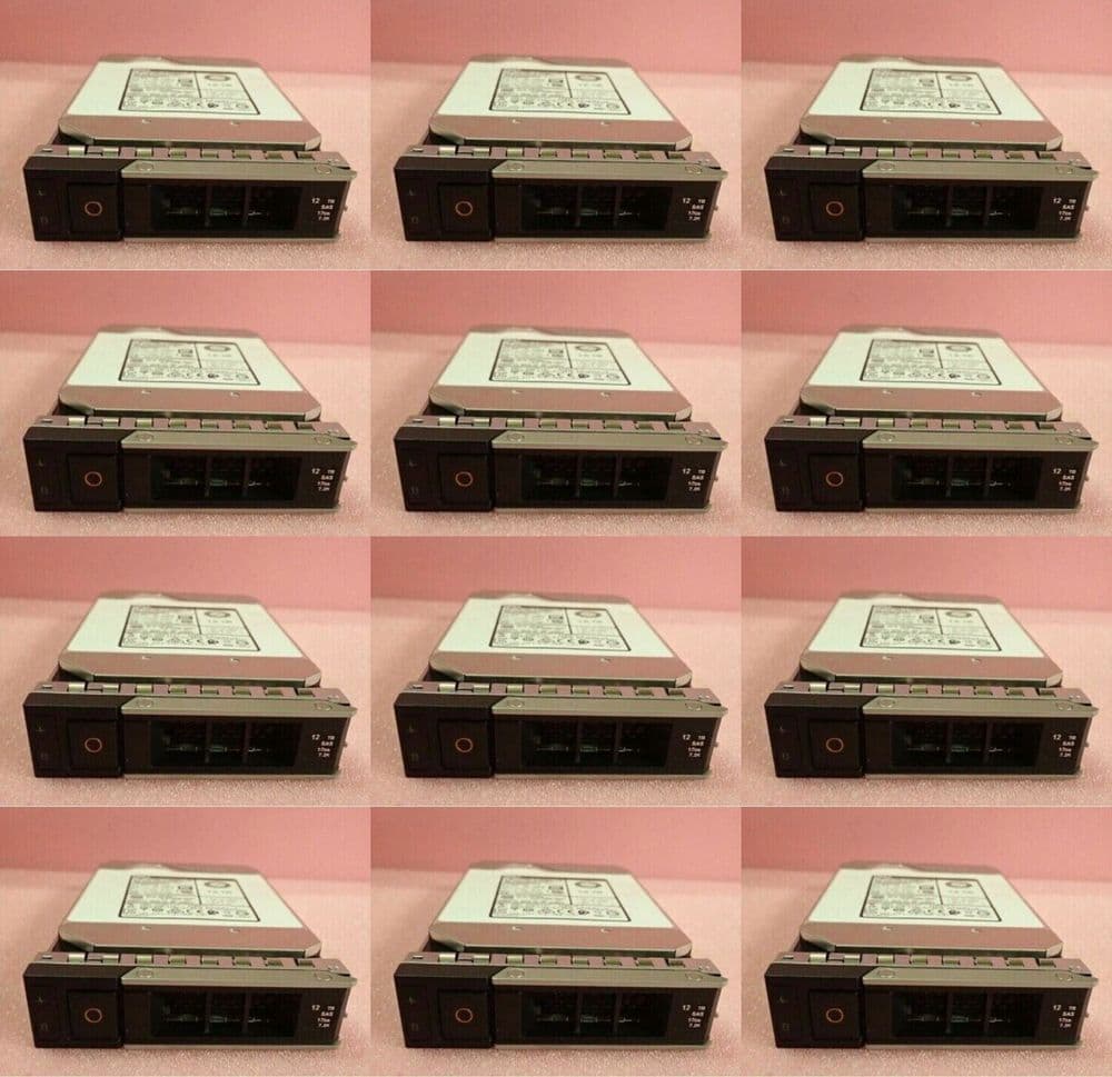 12x New Dell Enterprise 401-ABHX 12TB 3 5" SAS 12G 7 2K PowerEdge ...