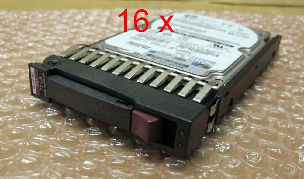 16 x HP 2 5" SAS 15K 72GB Dual Port DP - Hot-Plug Hard Drive HDD ...
