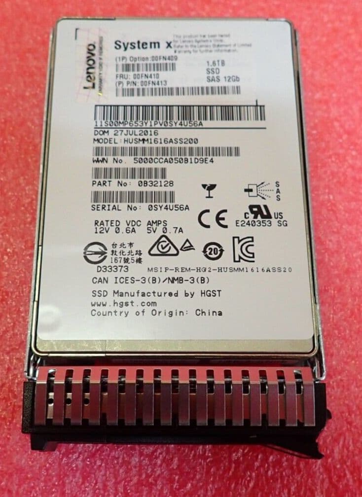 16x Lenovo SystemX 1 6TB SSD SAS 12G WI G3HS 2 5" MLC Enterprise ...