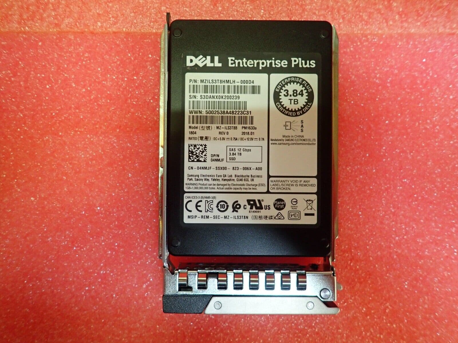 16x NEW Dell 3 84TB 2 5" SAS 12Gb RI TLC SSD MZ-ILS3T8B 4NMJF G14/G15 Caddy