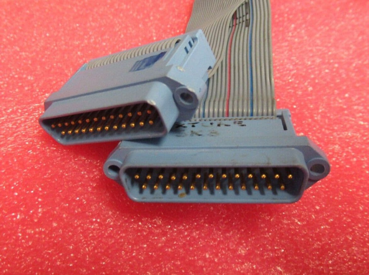 1M Flat Blue Ribbon Cable DB25 Male To DB25 Male