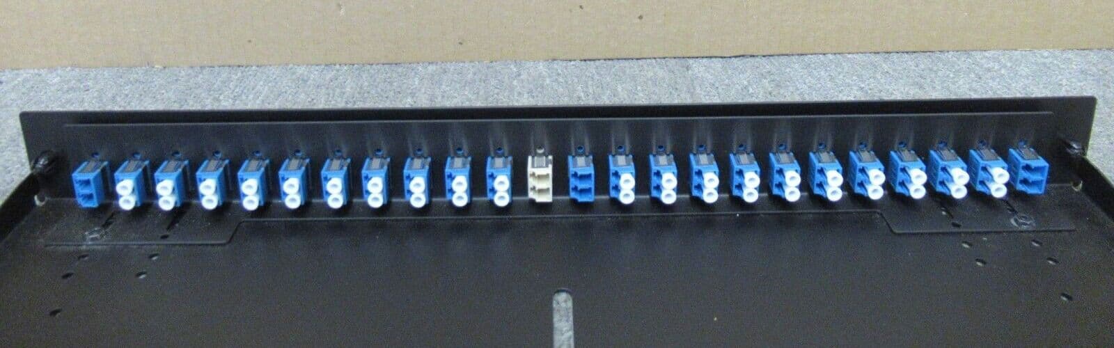 1U 19" 24 Loaded LC Duplex Multimode Adapter Rackmount Fibre Patch ...