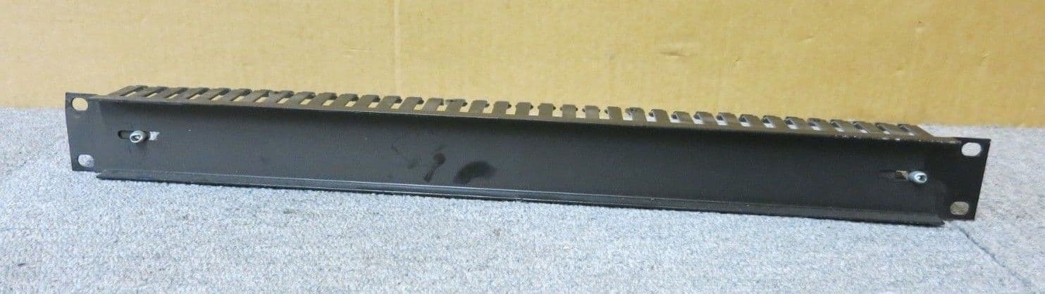 1U Horizontal Finger Duct Rack Cable Management Panel Black Without Cover