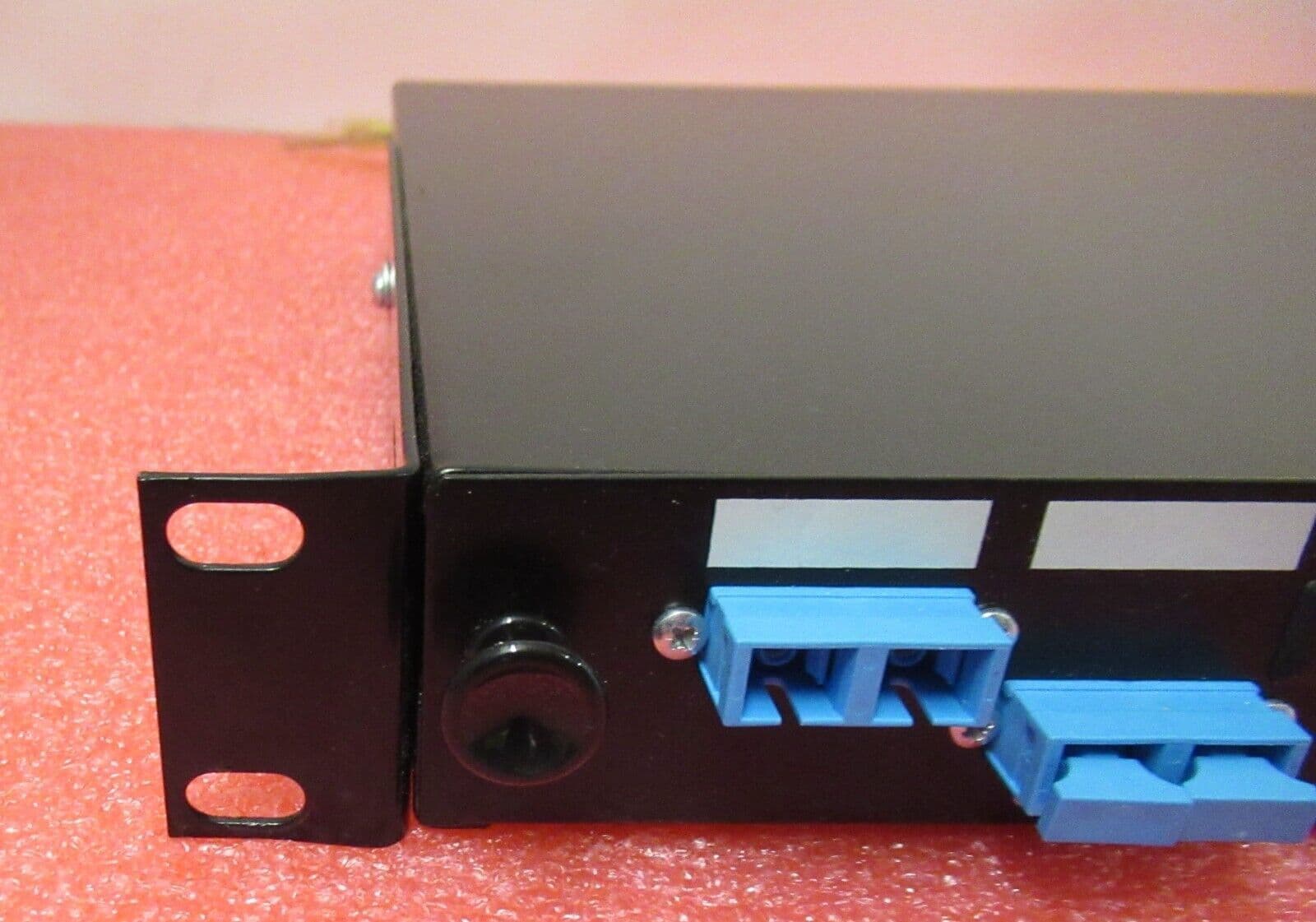 2 Port 19" 1U Black Rack Mount Fiber Optic Patch Panel SC Multimode ...