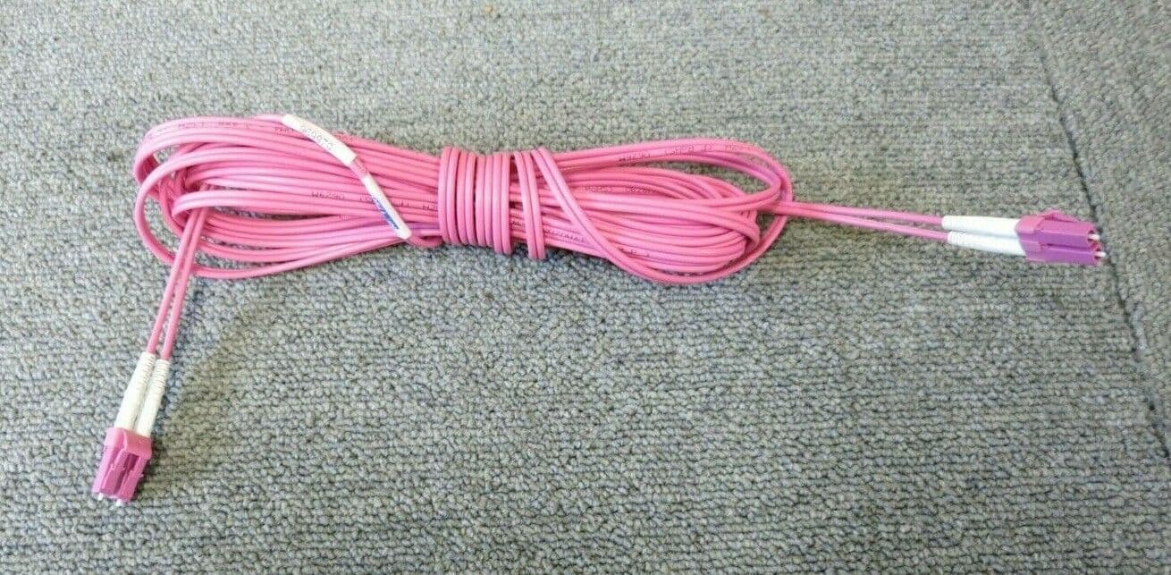 2 x 5M Fibre Optic Multi-Mode Duplex OM2 Pink LC To LC Patch Lead Cable