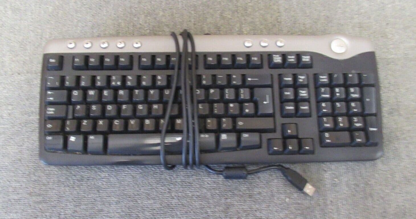 2 x Dell SK-8125 6W779 06W779 USB Wired Black UK QWERTY Standard Keyboard