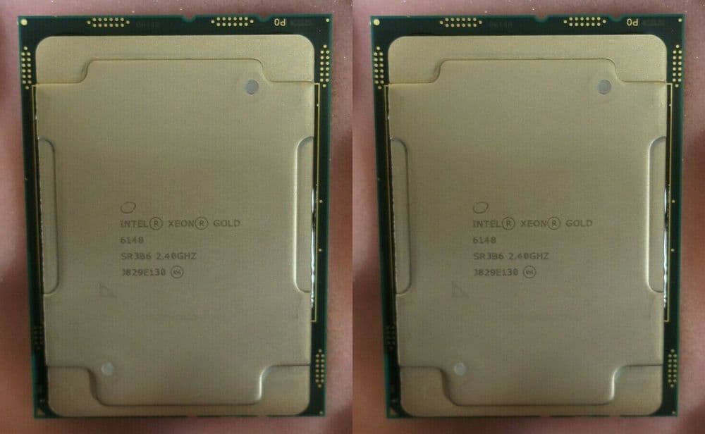 2 x Intel Xeon Gold 6148 Twenty-Core 2 40GHz Server CPU Processor SR3B6 ...