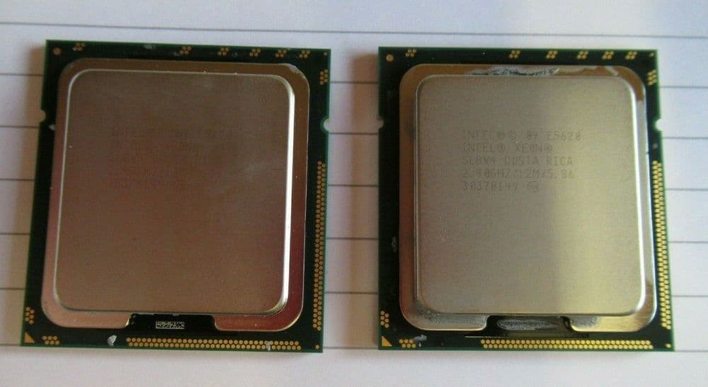 2 x Intel Xeon SLBV4 E5620 Quad Core 2 40GHz 5 86GTs 12MB L3 LGA1366 ...