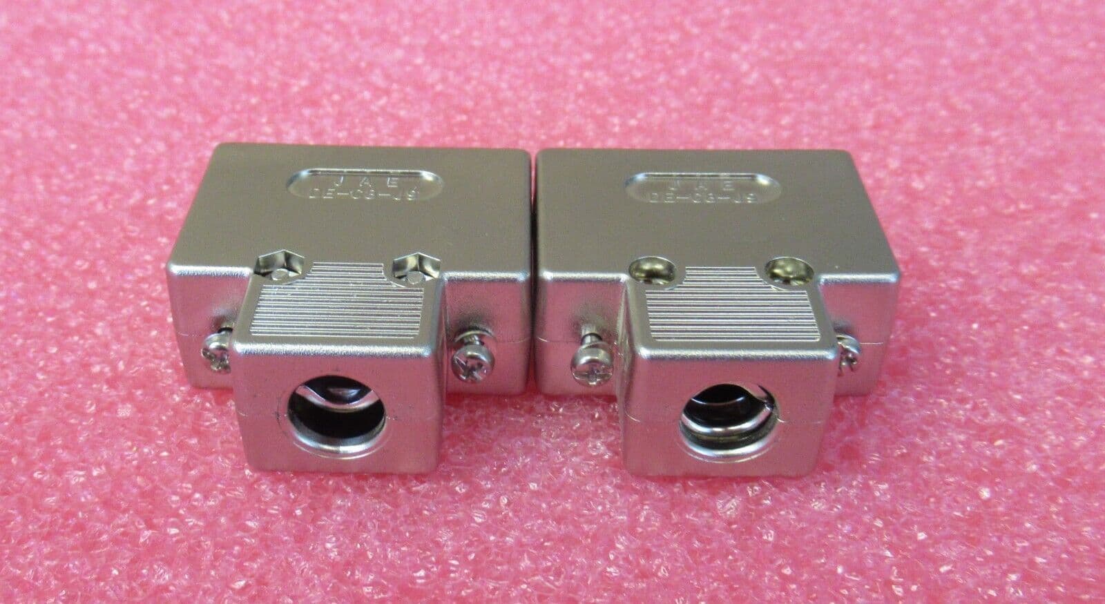 2 x JAE DE-C8-J9 9 Contact Straight Polymer D-sub Connector Backshell ...