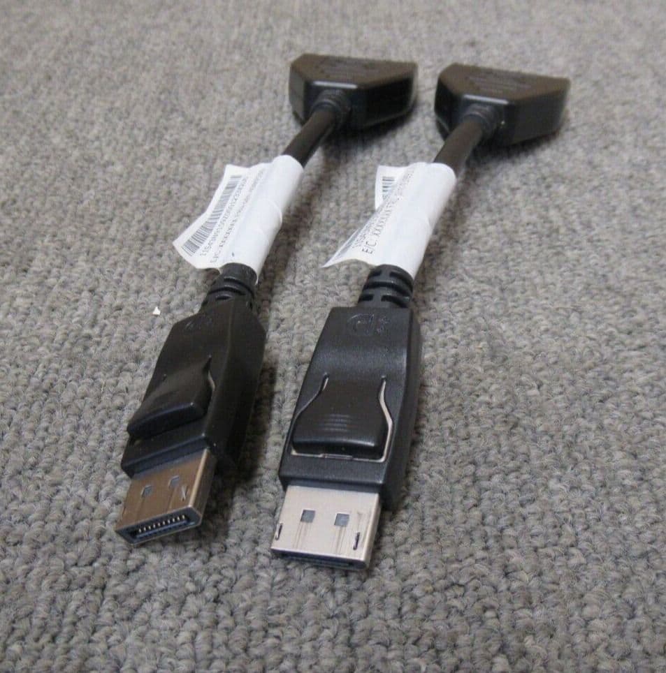 2 x Lenovo 43N9160 DisplayPort Male To DVI-D Female Monitor Adapter ...