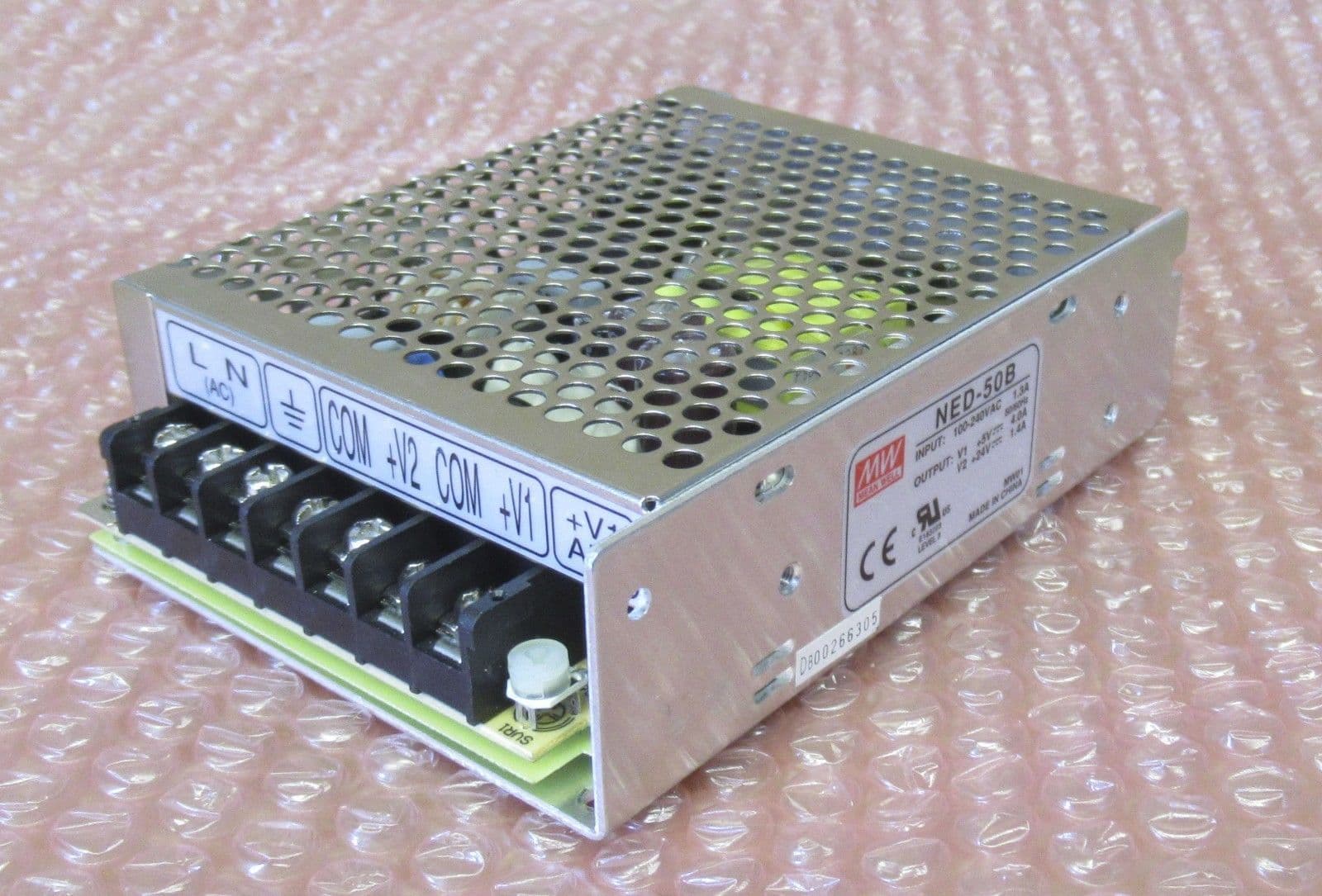 2 x Mean Well NED-50B DC Switching Power Supply 50W Dual 5V 4 0A 24V 1 4A