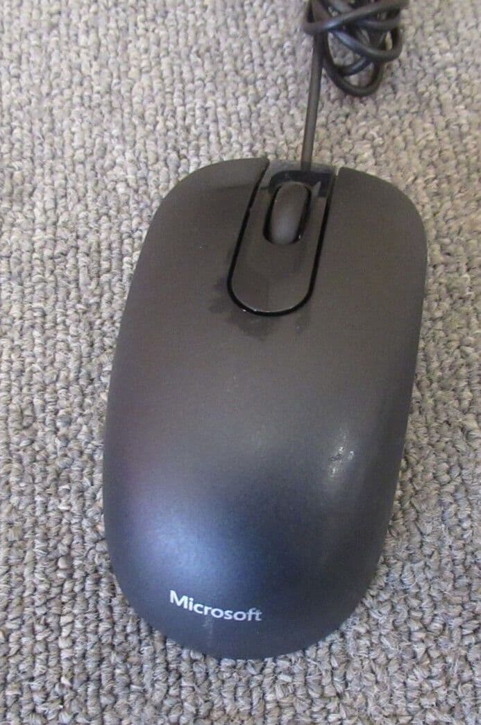 2 x Microsoft 1405 X821422 Black Optical USB Wired 3-Button Scroll ...