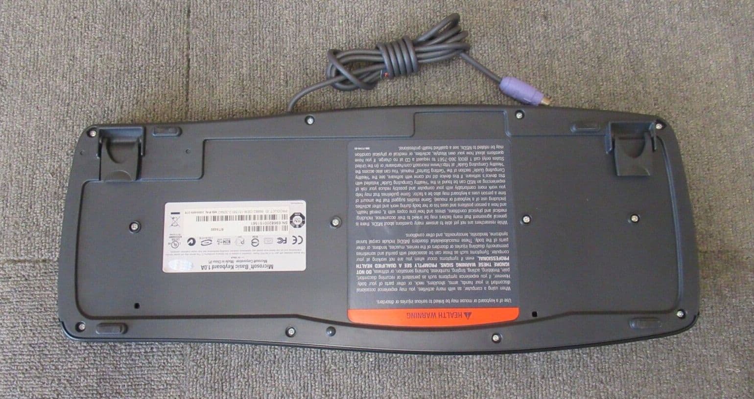 2 x Microsoft X800469-276 PS/2 Wired Black UK QWERTY 107-keys Basic ...