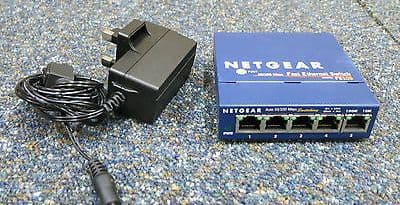 2 x Netgear ProSafe FS105 5-port 10/100 Compact Switch