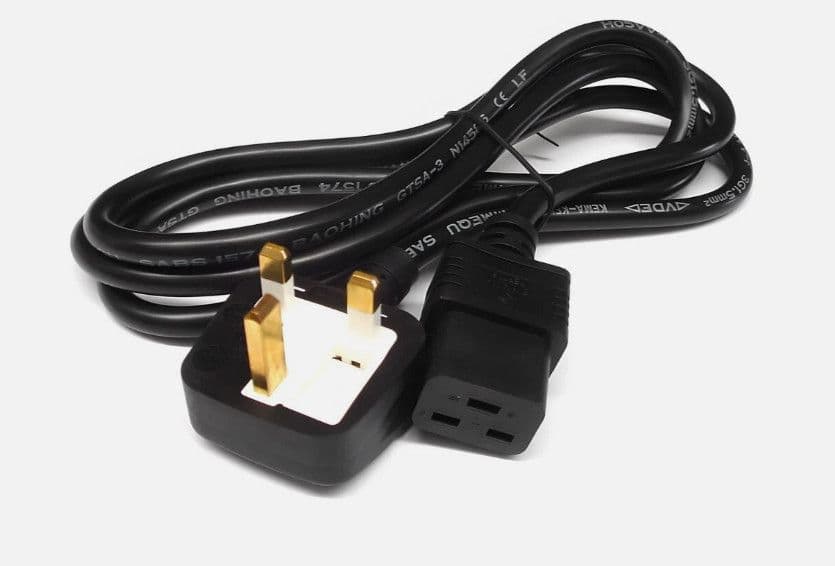 2 x New 1 8m 6ft UK 3pin IEC C19 Power Cable 240-250V 13A UK for UPS