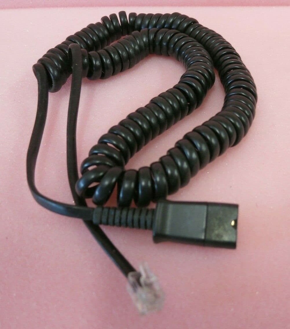 2 x Plantronics U10P-S 38099-01 Headset Connection Coil Cable To ...