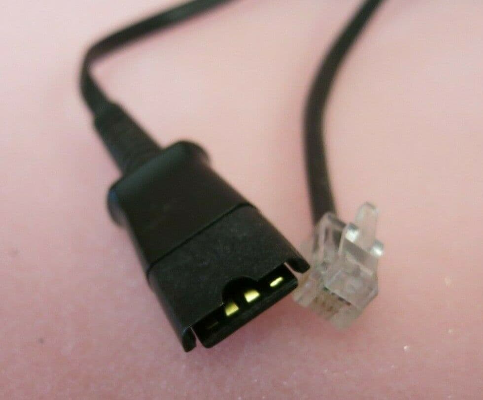2 x Plantronics U10P-S 38099-01 Headset Connection Coil Cable To ...