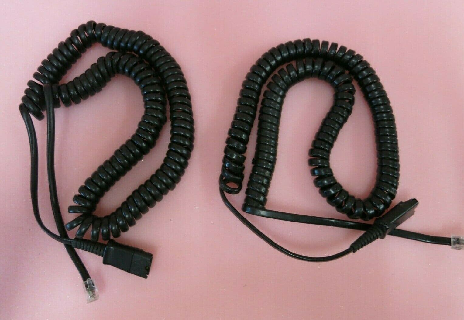 2 x Plantronics U10P-S 38099-01 Headset Connection Coil Cable To ...