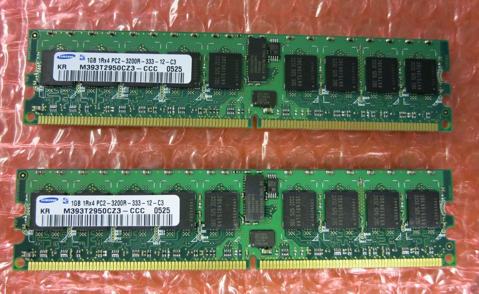 2 x Samsung M393T2950CZ3-CCC 1GB PC2-3200R DDR2 SDRAM DIMM 240 Pin ...