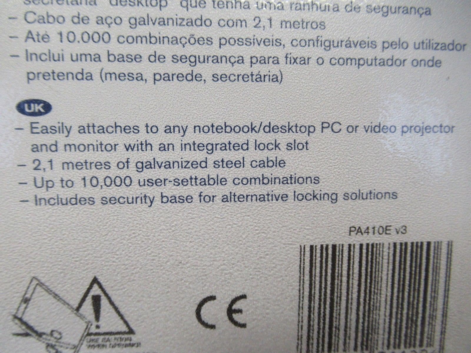 2 x Targus Defcon CL Cable Lock Notebook/ Desktop PC 2 1 Galvanized ...