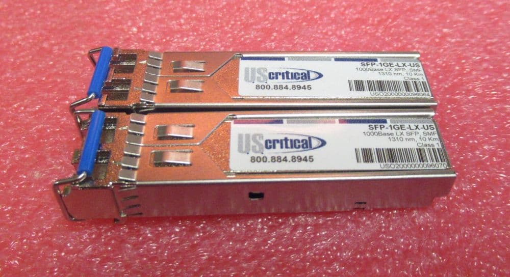 2 x US Critical SFP-10E-LX-US 1000Base-LX 10km 1310mm SFP Transceiver ...