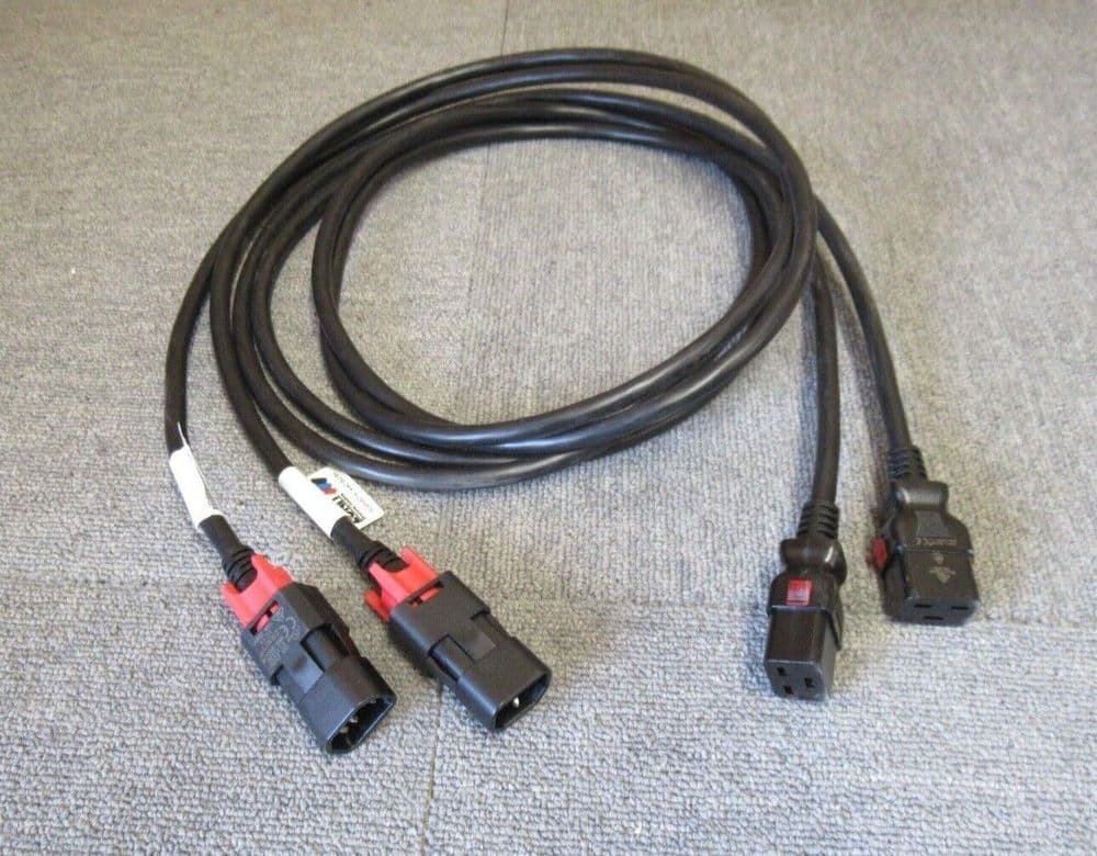 2 x Zonit zLock-zC14-14-aC19-2 5m IEC Dual Locking Cable 2 5M Black C14 ...