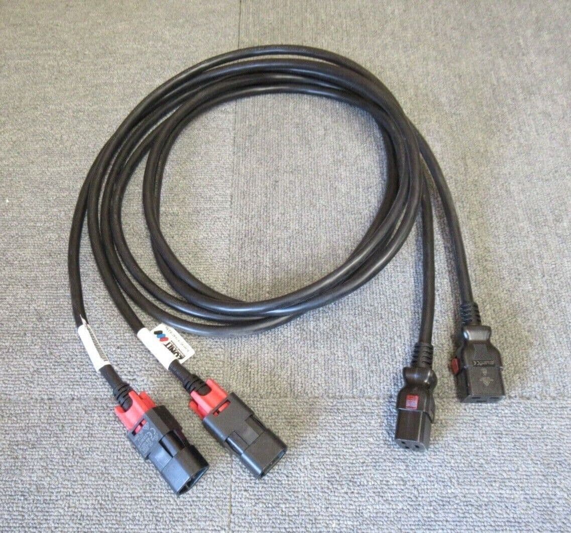 2 x Zonit zLock-zC14-14-aC19-2 5m IEC Dual Locking Cable 2 5M Black C14 ...
