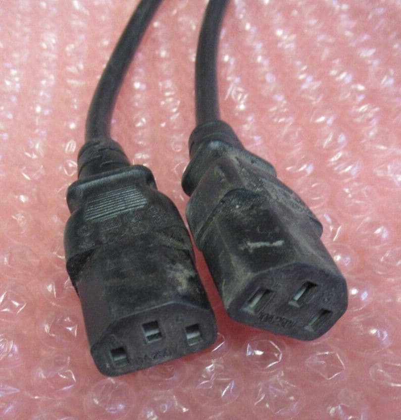 2 5 Meters Double Splitter UK Mains Kettle Lead C13 to 3 Pin Plug Cable