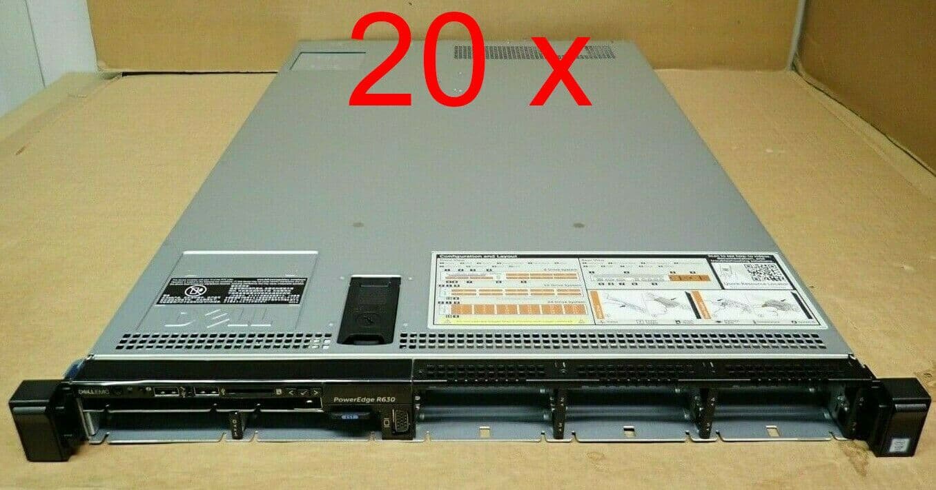 20x New Dell PowerEdge R630 8x2 5"Bay 1U Server Chassis Motherboard ...
