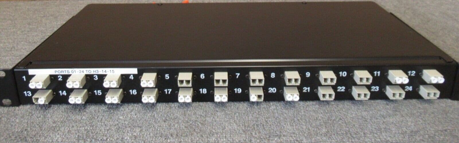 24 Port 19" 1U 24 Loaded LC Duplex Multimode Rackmount Fibre Patch ...