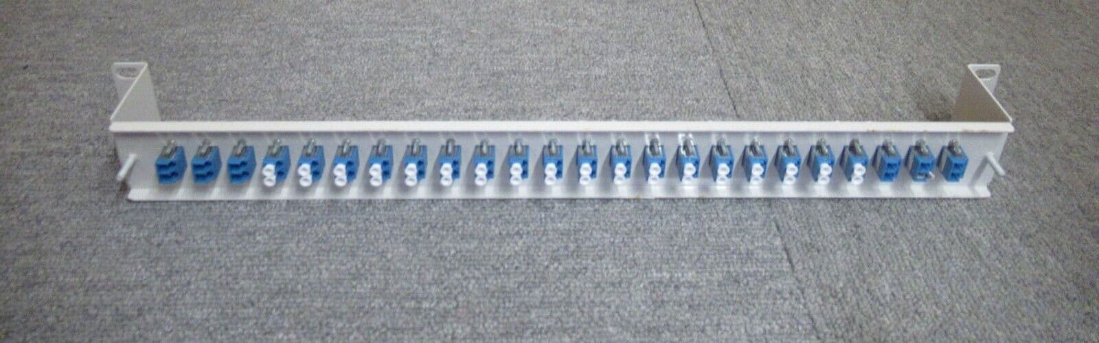 24 Port 1U 19" ST adapter Optical Fibre Patch Panel Loaded