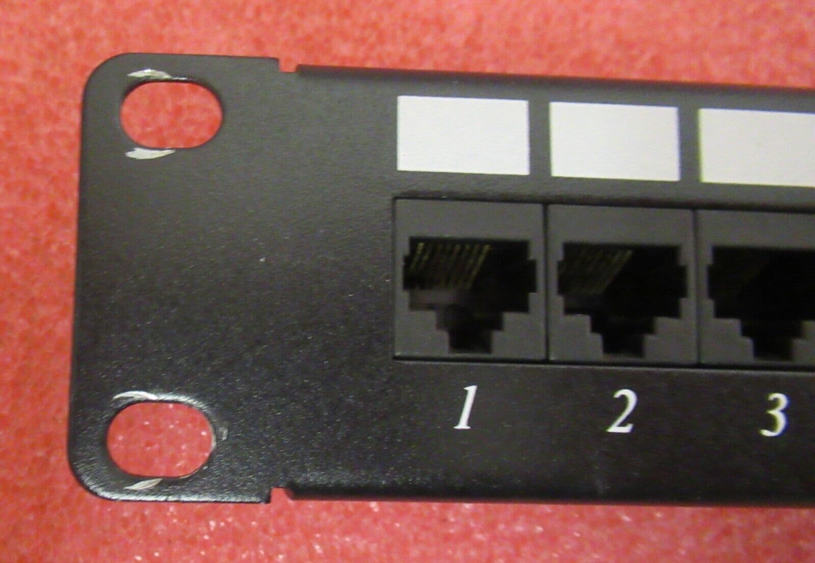 24 Port Cat5e RJ45 Ethernet 19" Rackmount 1U Rear Punch Patch Panel Black