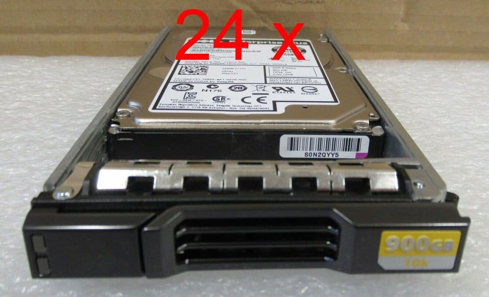 24x Dell Compellent Enterprise Plus 900GB 2 5" SAS 6GBs 10K 64MB HDD ...