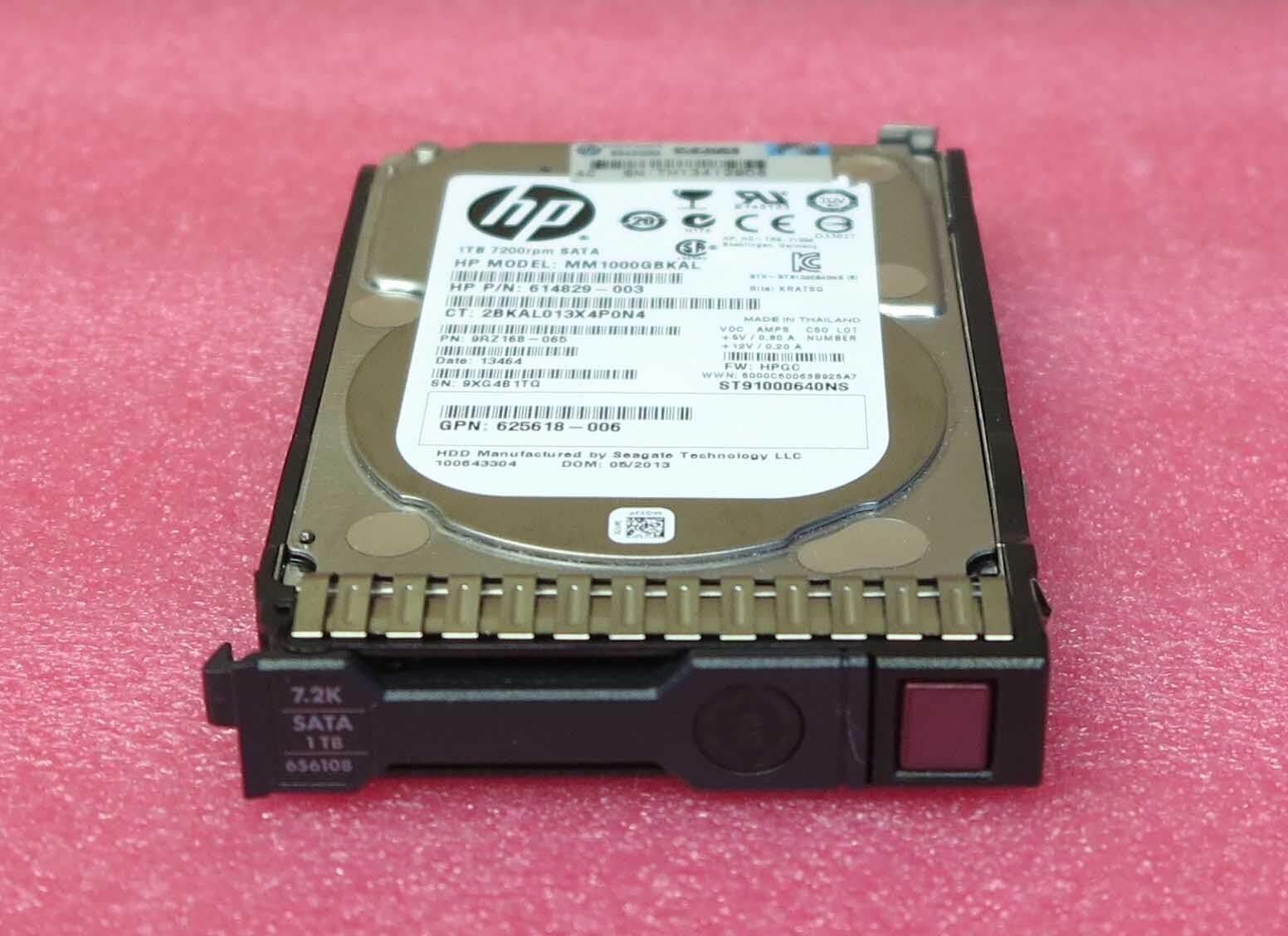 24x HPE 1TB 2 5" SATA 6GB/s 7 2K 64MB Server Gen8/9/10 655710-B21 ...