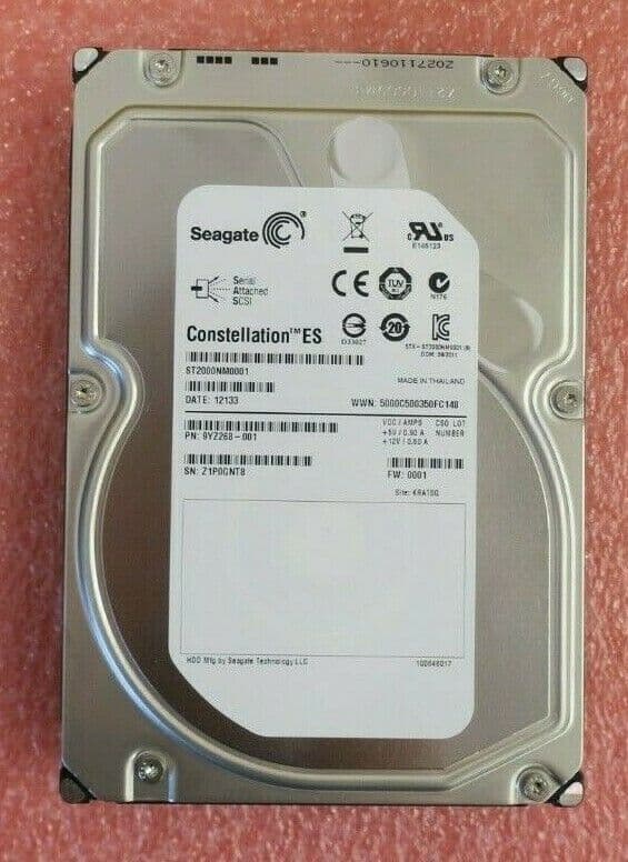 24x Seagate Constellation ES 2TB 7 2K 3 5" SAS 6G ST2000NM0001 9YZ268 ...
