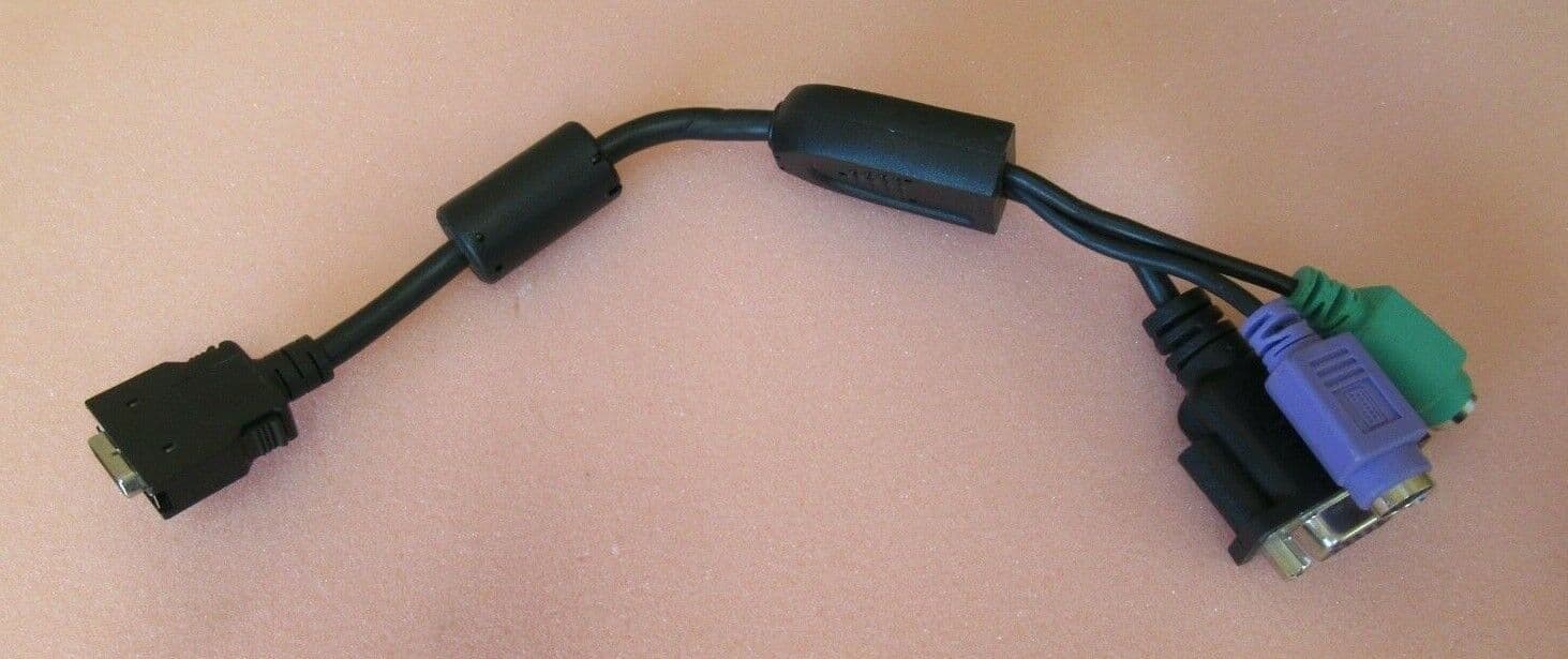 260mm Mini-HDMI To VGA / PS2 Convert Cable Black