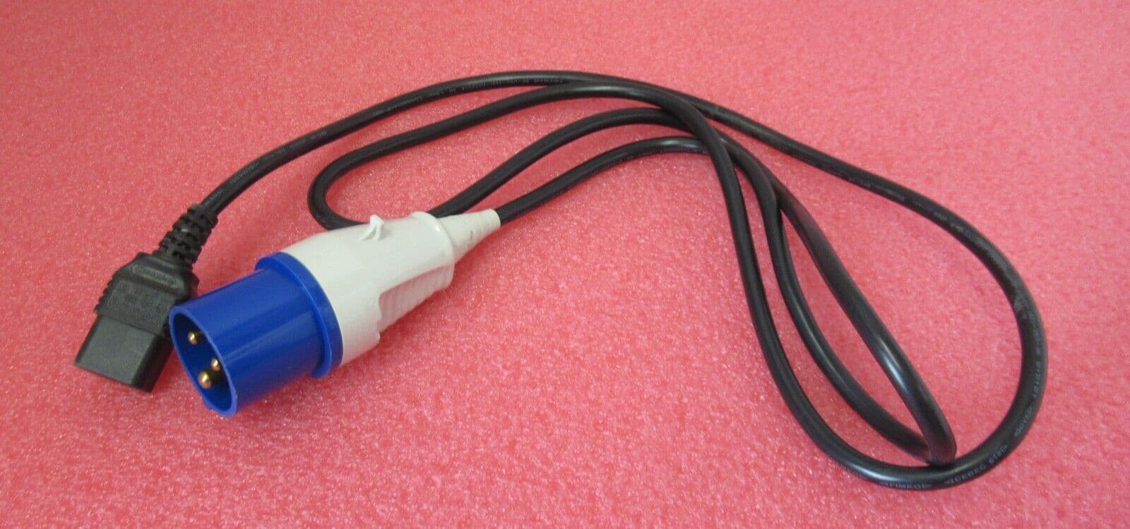 2M IEC C19 Female To IP44 16A CEE Commando Blue Plug Power Lead Cable