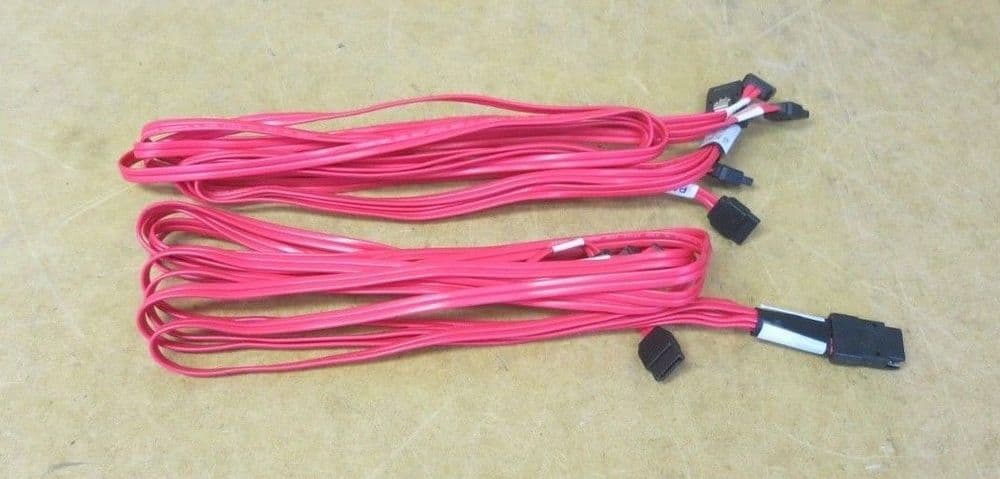 2x 1m Molex 79576-3007 Mini SAS SFF-8087 4 SATA iPass to Backplane ...