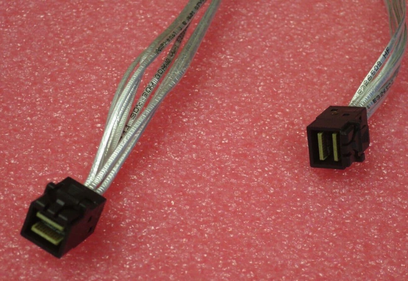 2x Amphenol Internal Mini-SAS HD SFF 8643 to 4x SATA 6G 69cm Cable ...