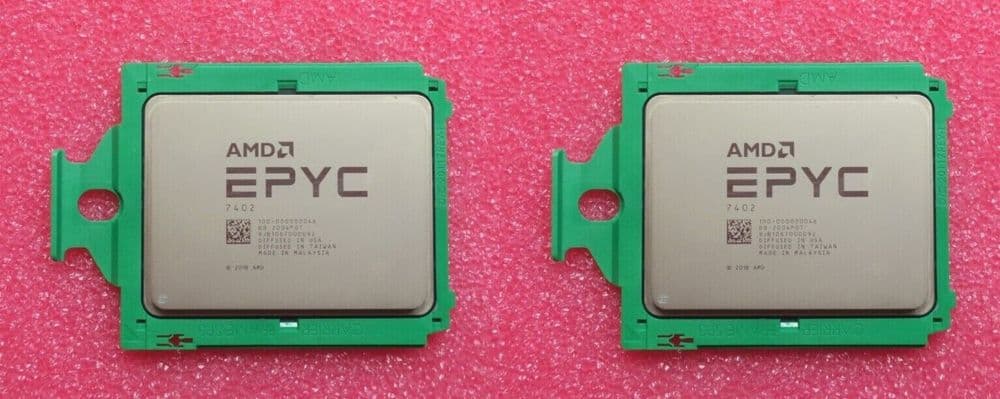 2x Dell AMD EPYC 7402 24Core 2 8GHz 128MB Cache 180W CPU Processor 100 ...
