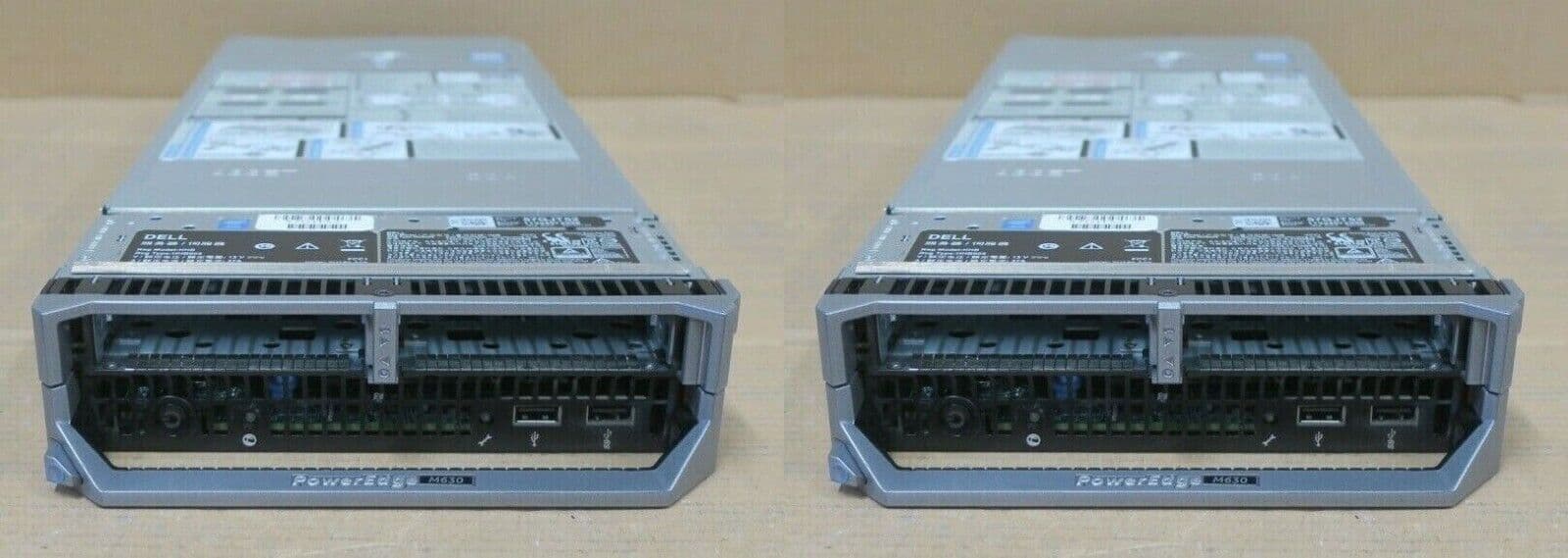 2x Dell PowerEdge M630 Blade Server CTO 2 x heatsinks Dual 10GB NDC