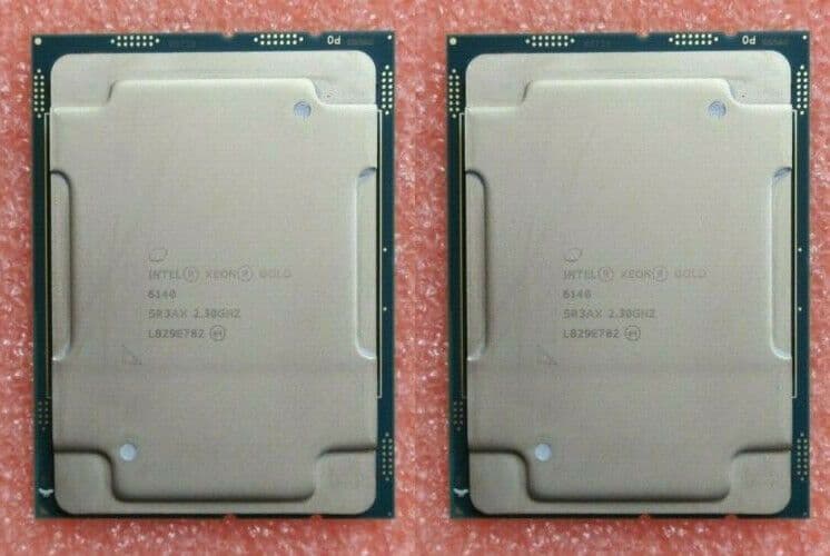 2x Intel Xeon Gold 6140 18Core 2 3GHz Server CPU Processor 24 75MB ...