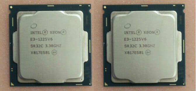 2x Intel Xeon Quad Core E3-1225V6 8MB 3 30GHz Server Processor CPU SR32C LGA1151